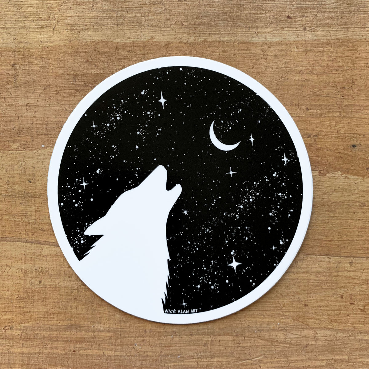 Howling Wolf Sticker – Nick Alan Art