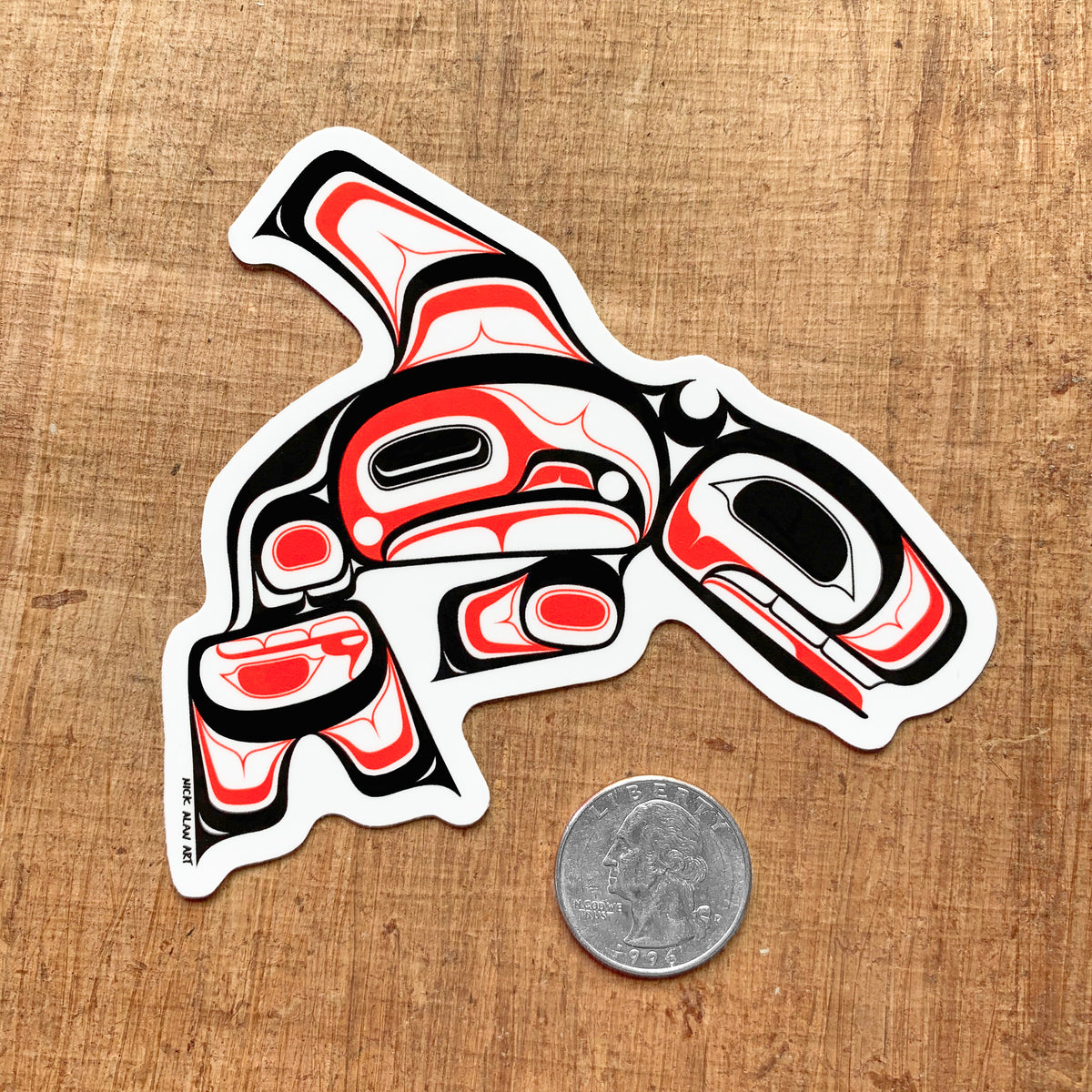 Tlingit Killer Whale Laptop Vinyl Sticker – Nick Alan Art
