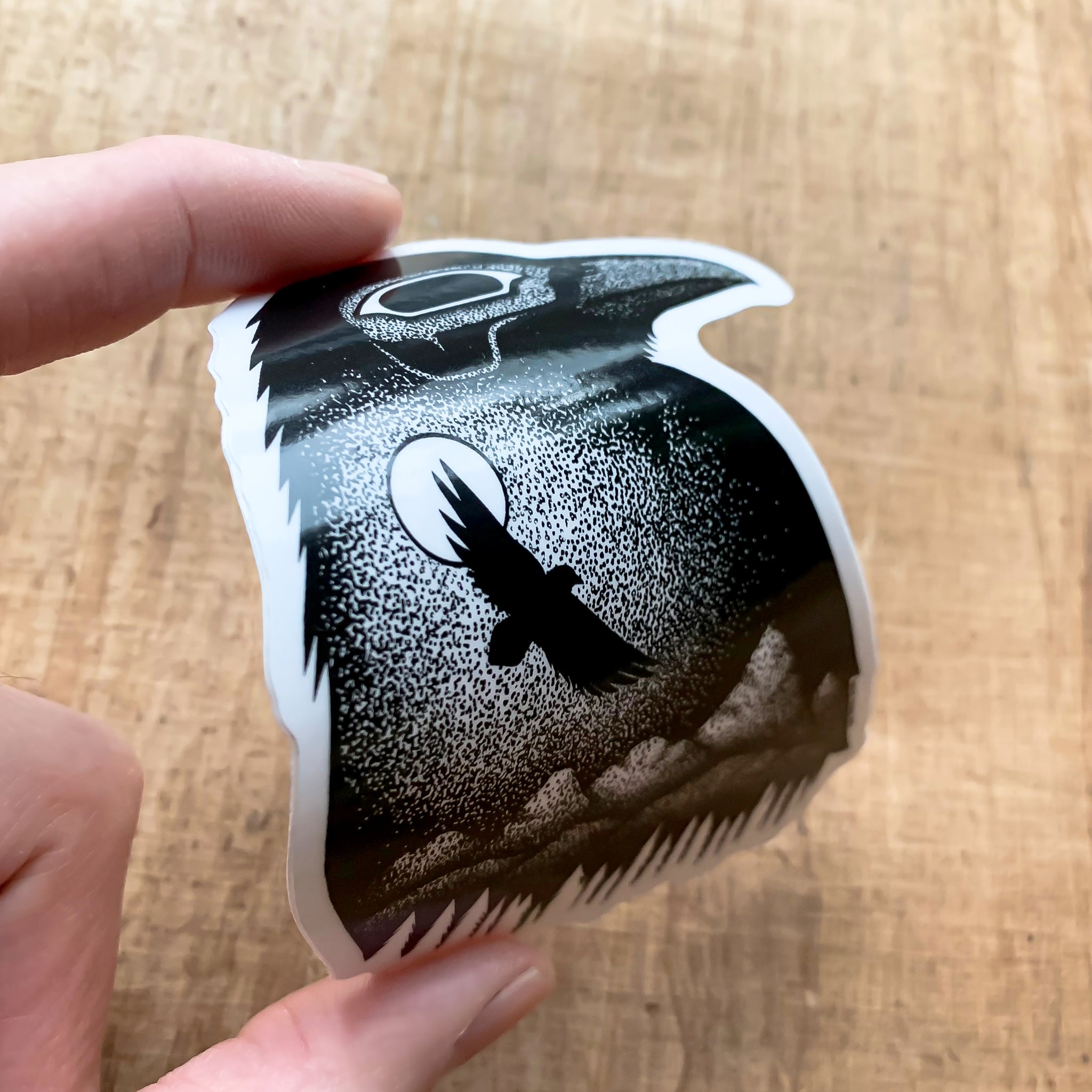 Moonlight Raven Sticker – Nick Alan Art